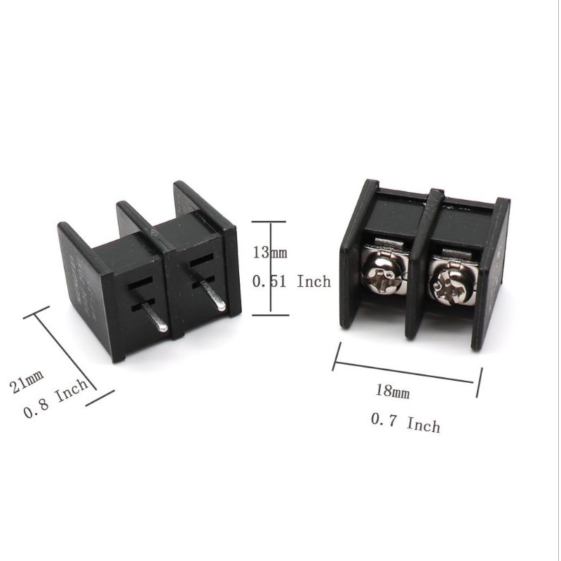 Jual Terminal Blok Block Hitam 2 Pin PCB 2 Pole Screw Pitch 7.62mm ...