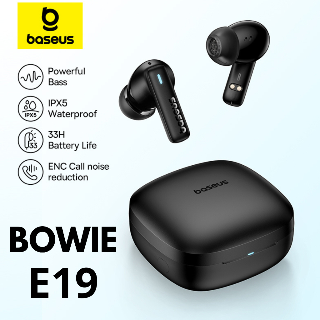 Jual Baseus Bowie E19 TWS ENC Earphone Bluetooth 5.3 Wireless Headset | Shopee Indonesia