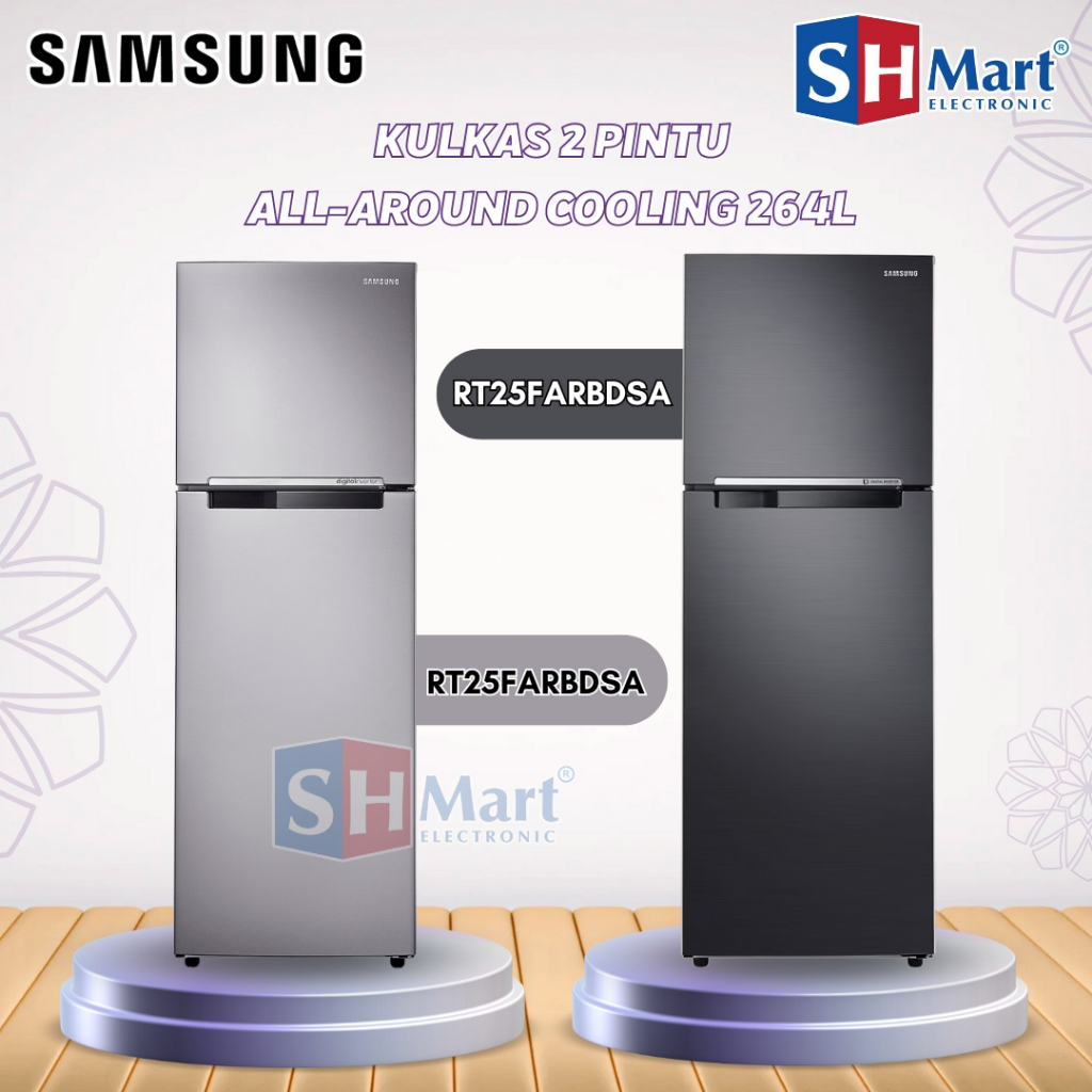 Jual KULKAS 2 PINTU SAMSUNG RT25FARBDSA / RT25FARBDB1 DIGITAL INVERTER GARANSI RESMI | Shopee ...