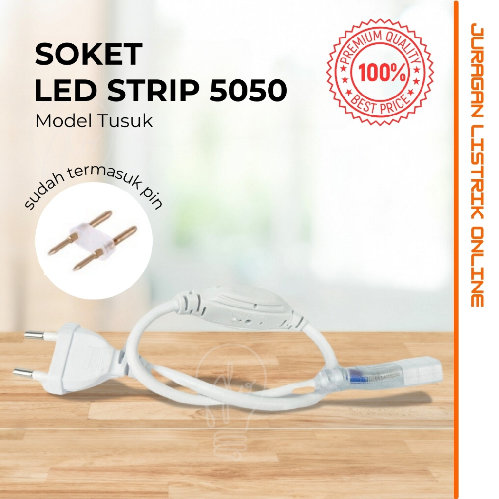 Jual Soket Colokan Lampu LED Strip 5050 SMD Socket LED Strip Adaptor ...