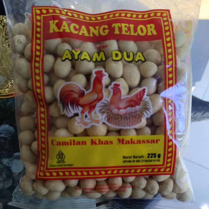 Jual Kacang Telor Cap Ayam Dua 225g Cemilan Khas Bugis-Makassar ...