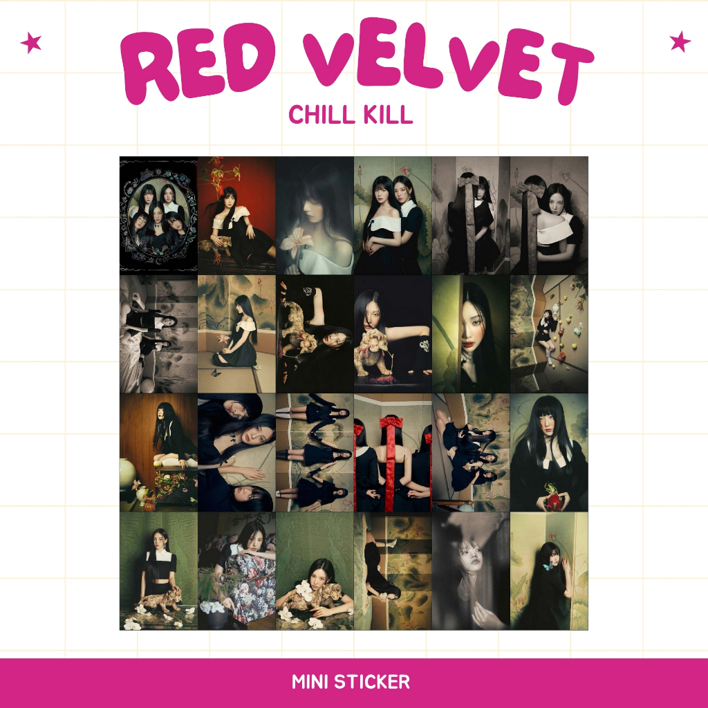 Jual MINI STIKER RED VELVET CHILL KILL (ISI : 24 PCS) STICKER CHROMO ...