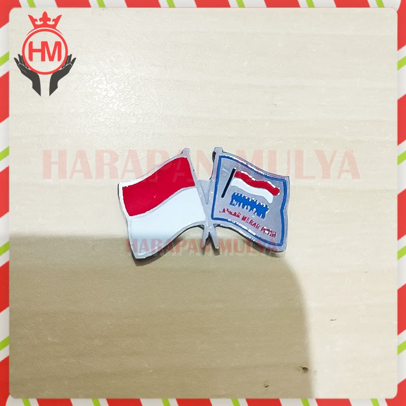 Jual Cross Flag Pin Bendera Persahabatan Indonesia Laskar Merah Putih ...