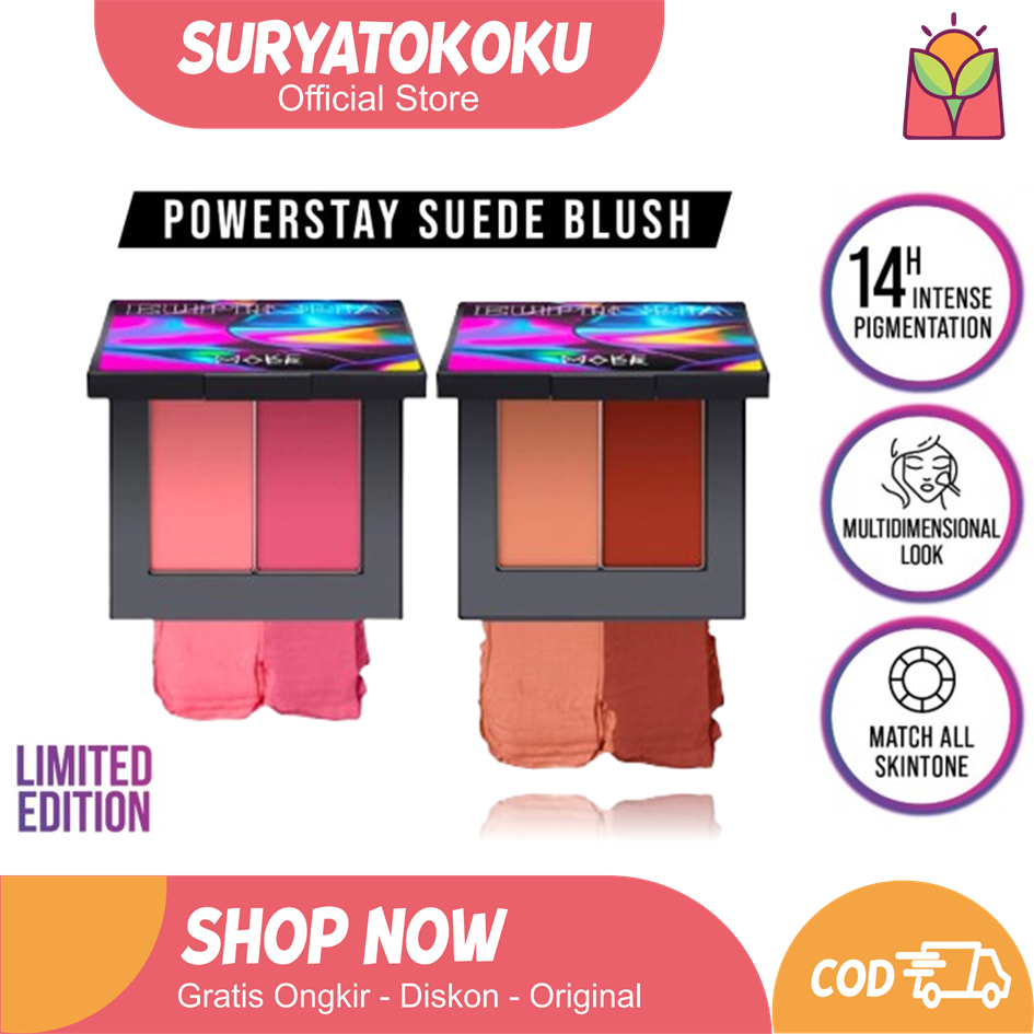Jual Make Over Powerstay Suede Blush Limited edition | Shopee Indonesia