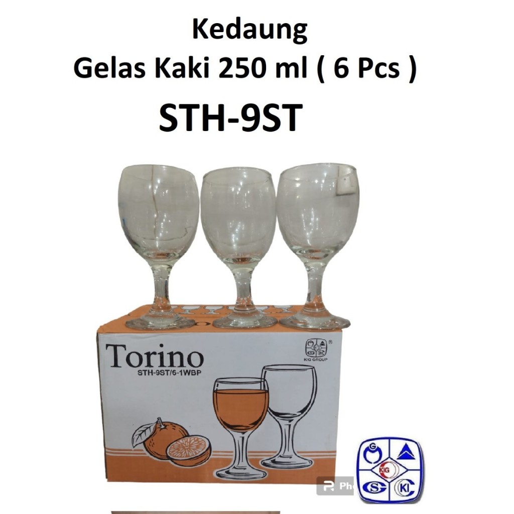 Jual Kedaung Gelas Wine Torino STH-9st Gelas Kaki Kaca 6 Pcs | Shopee ...