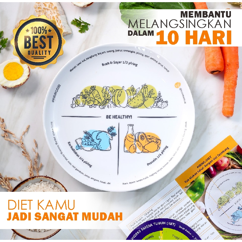 Jual Piring Diet Keramik / Aesthetic Plate for Diet / Piring Aesthetic ...