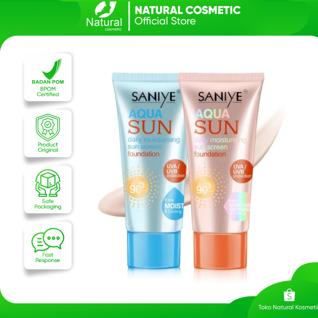 Jual SANIYE Aqua Sun Daily Moisturizing Sun Screen Matte Foundation SPF ...