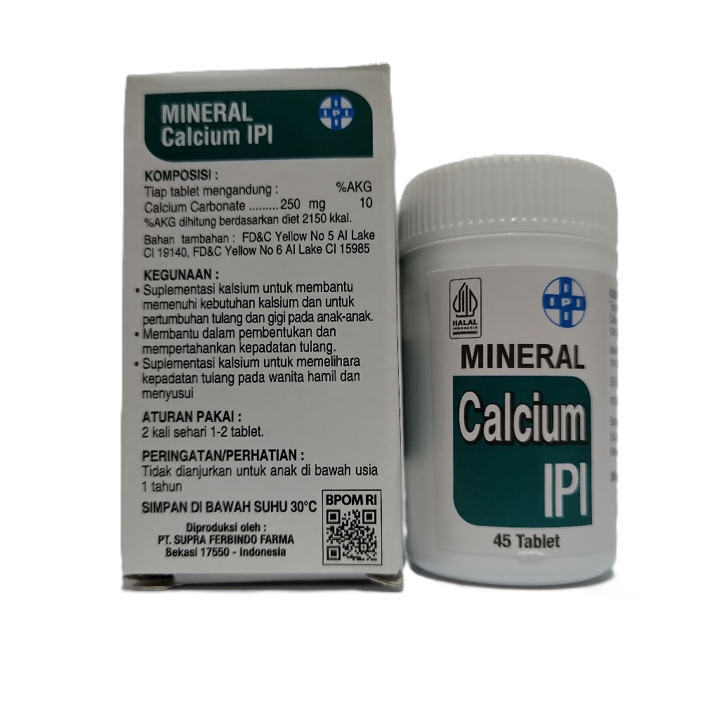 Jual calcium ipi isi 45 tablet | Shopee Indonesia