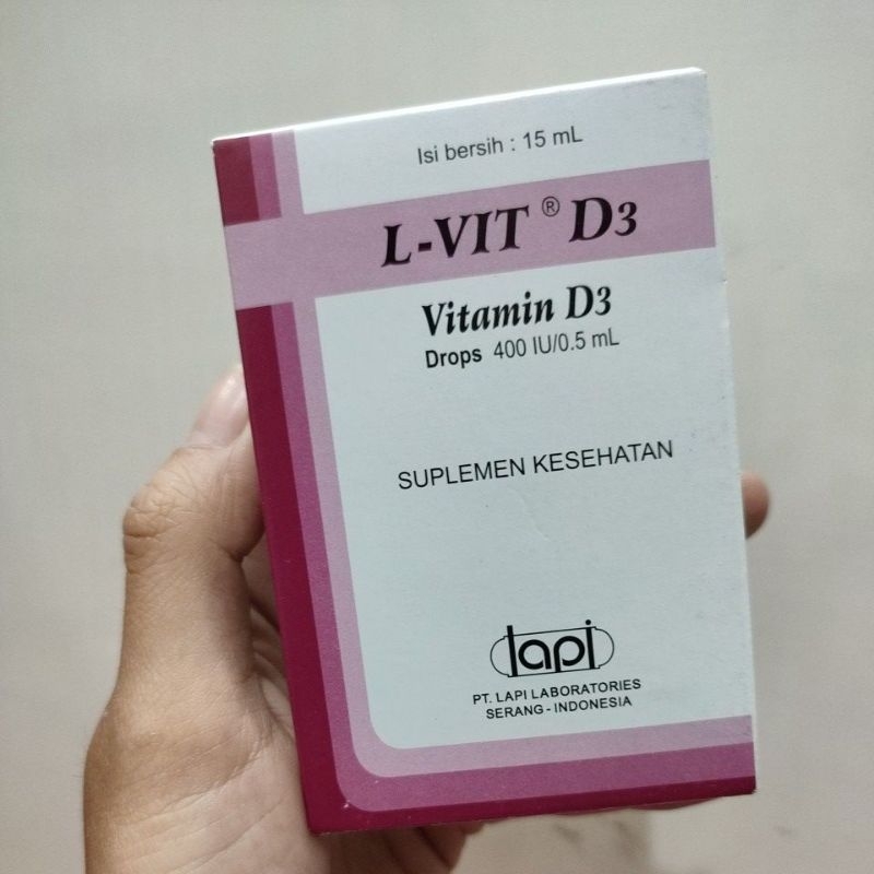 Jual L-Vit D3 Drop Drops 400iu 15ml Vitamin D3 | Shopee Indonesia