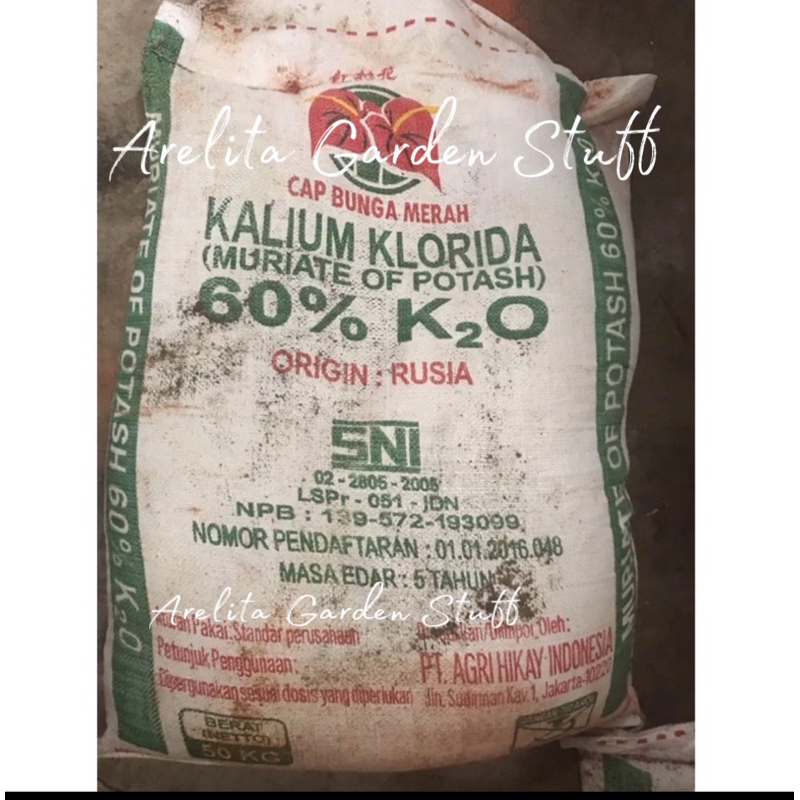 Jual Pupuk KCL cap Bunga merah Repack 1Kg | Shopee Indonesia