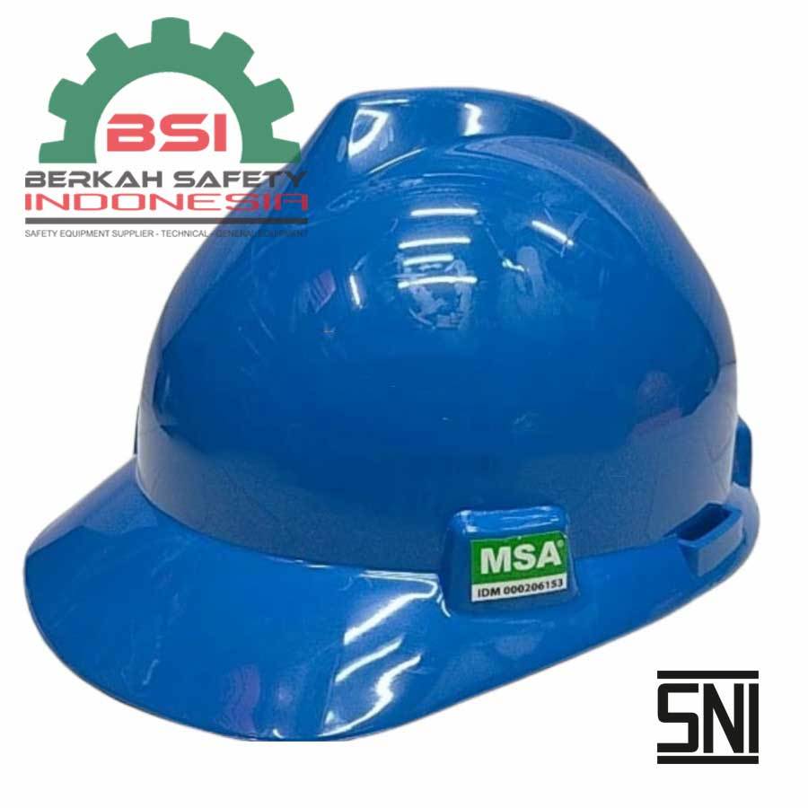 Jual HELM PROYEK MSA LOKAL SNI WARNA BIRU + SARANG BIASA | HELM SAFETY ...