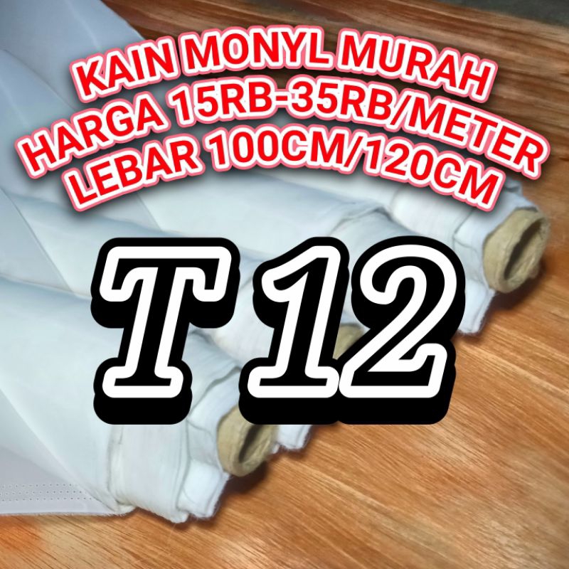 Jual kain monyl T12 screen sablon T12 meteran | Shopee Indonesia