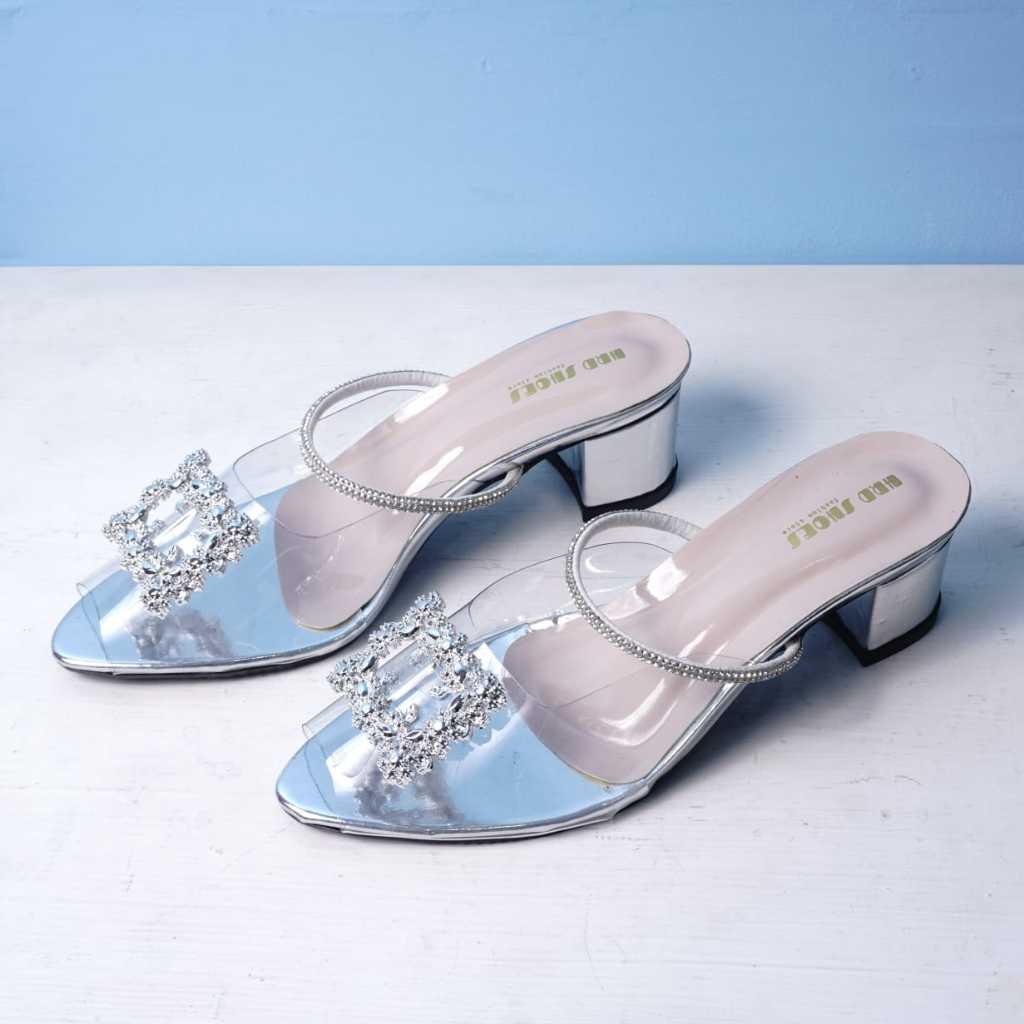 Jual SEPATU HEELS PESTA WANITA TERBARU MIKA KACA TRANSPARAN TALI ...