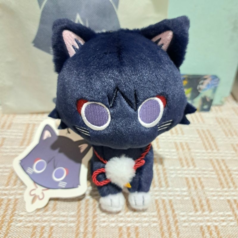 Jual Official Genshin Impact Mini Plushie Scarameow Keychain | Shopee ...