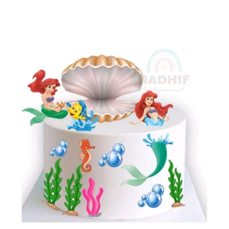 Jual topper kue mermaid/hiasan kue happybirthday/toppercake/topper ...