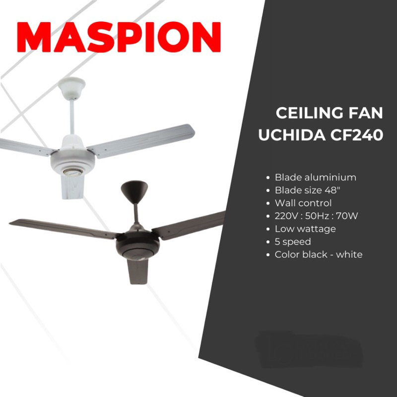 Jual Ceiling fan Maspion MCF48-100. Kipas angin baling plafon 48 inch ...