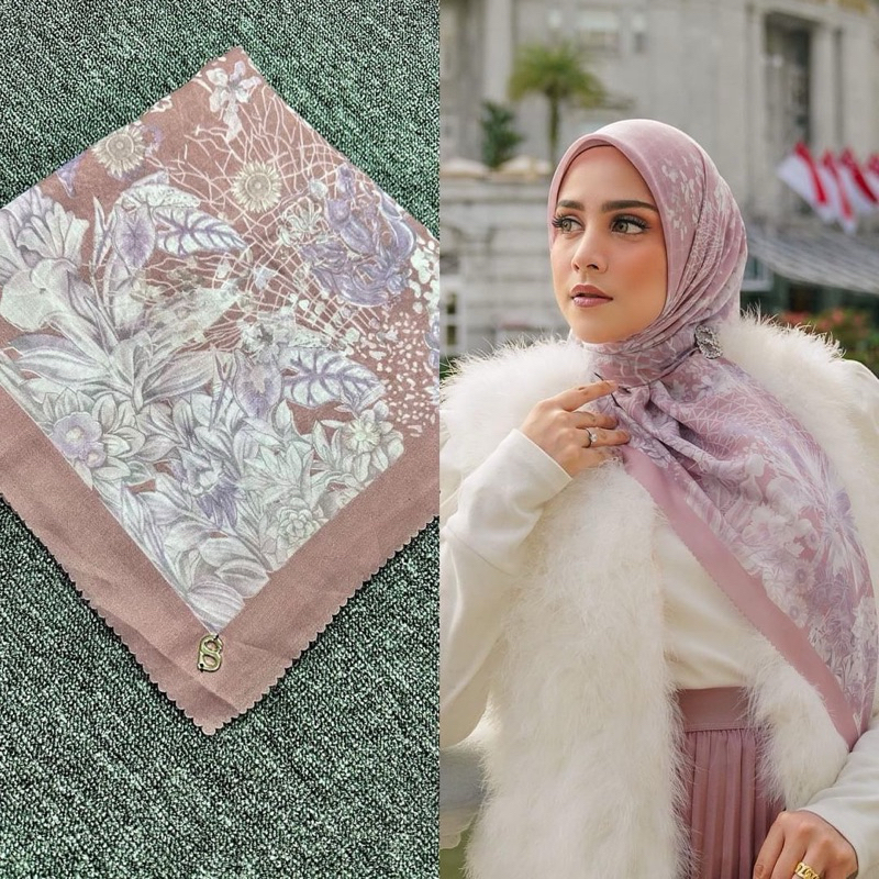 Jual Hijab Buttonscarves Jilbab Segi Empat Buttonscarves | Shopee Indonesia