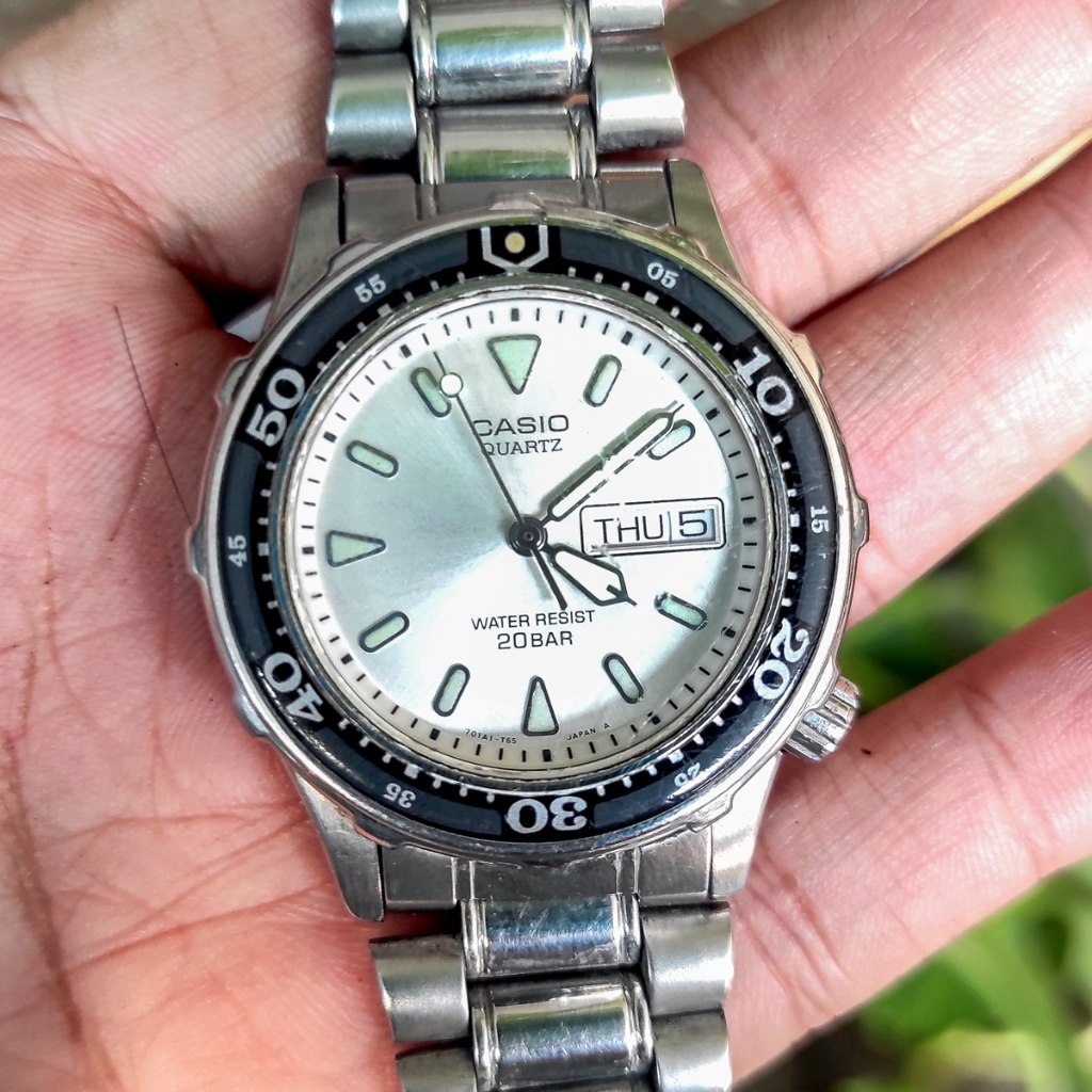 Jual Casio Diver Marlin MD 715 White Rare JDM | Shopee Indonesia