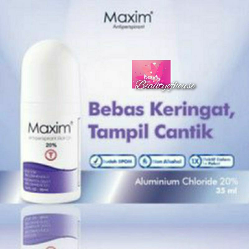 Jual Maxim Antiperspirant 20% Deodoran Roll-on Isi 35ml - Solusi ...
