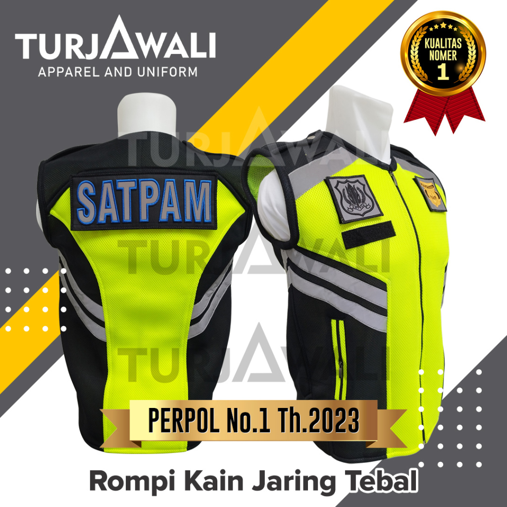 Jual Rompi Satpam Model Terbaru / Rompi Security / Rompi Hijau Tebal ...