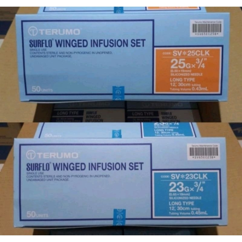 Jual Wing Needle 23G 25G Terumo / winged infusion set 23G 25g | Shopee ...