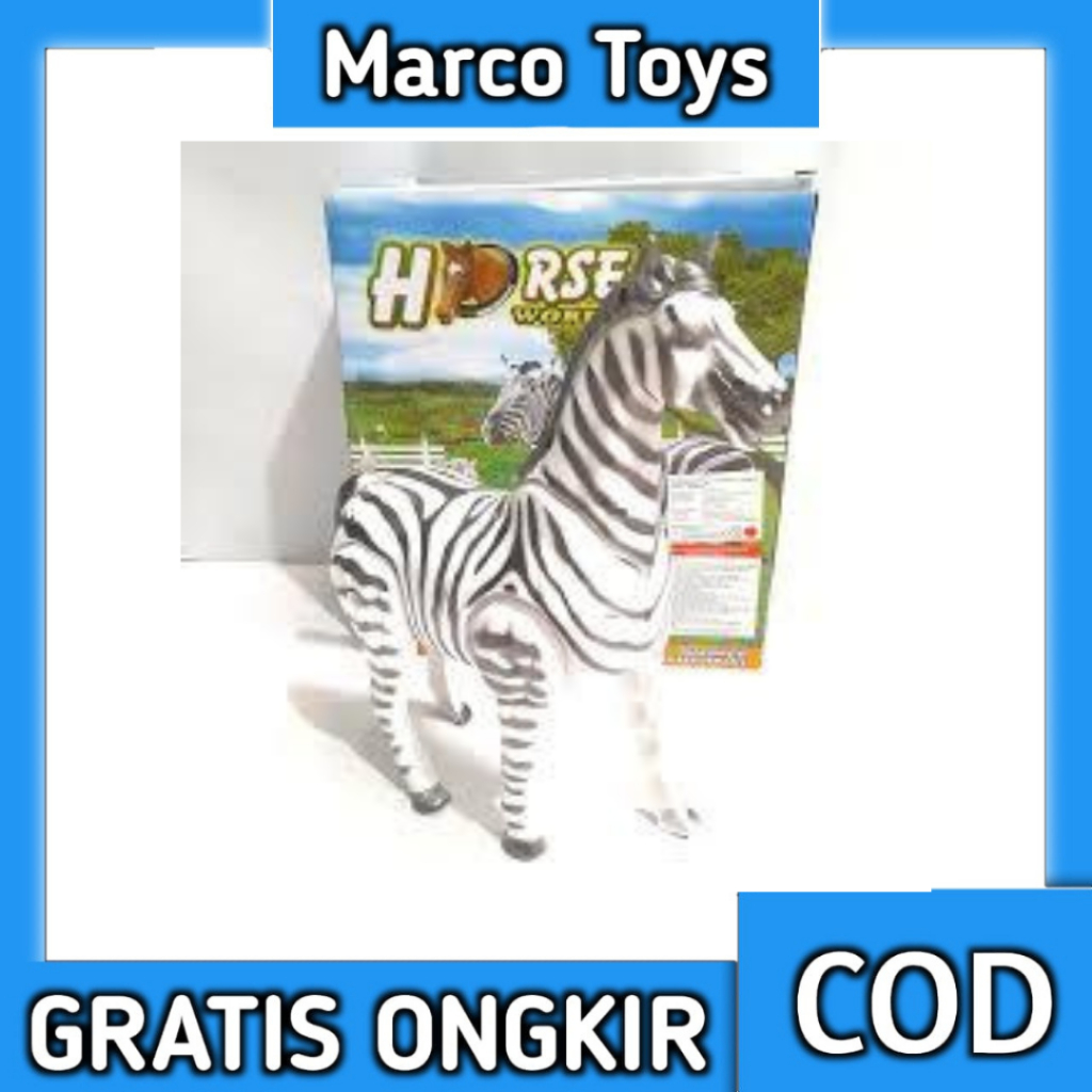 Jual Ukuran Besar Mainan Anak Hewan Zebra 333-51 Bisa Jalan dan Ada ...