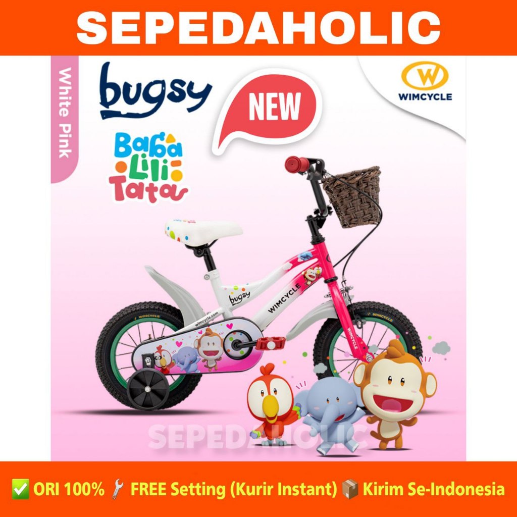Jual Sepeda Anak Perempuan & Laki WIMCYCLE BUGSY BALITA ( BABA LILI ...