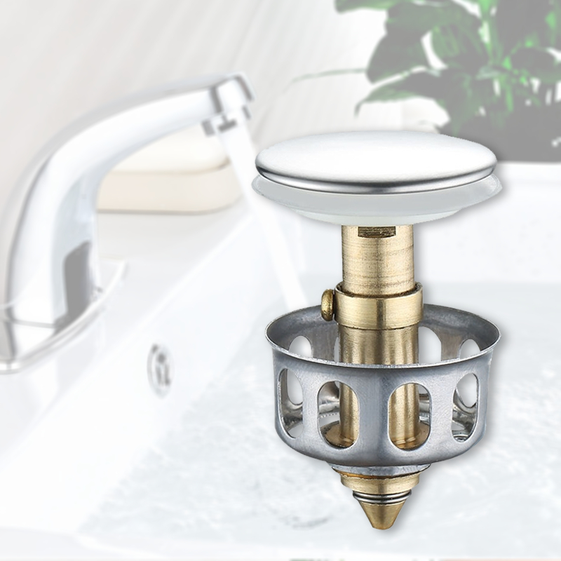 Jual Filter Pembuangan Wastafel Stainless Wash Basin Bounce Drain ...