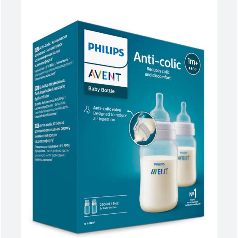 Jual Avent Philips Bottle Anti Colic 125ml & 260ml SCY103/02/ Botol susu | Shopee Indonesia