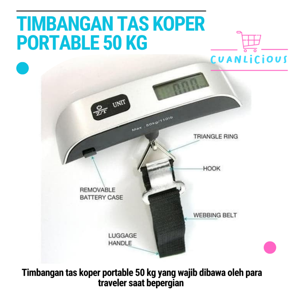 Jual Timbangan Tas Koper Portable 50 kg | Shopee Indonesia