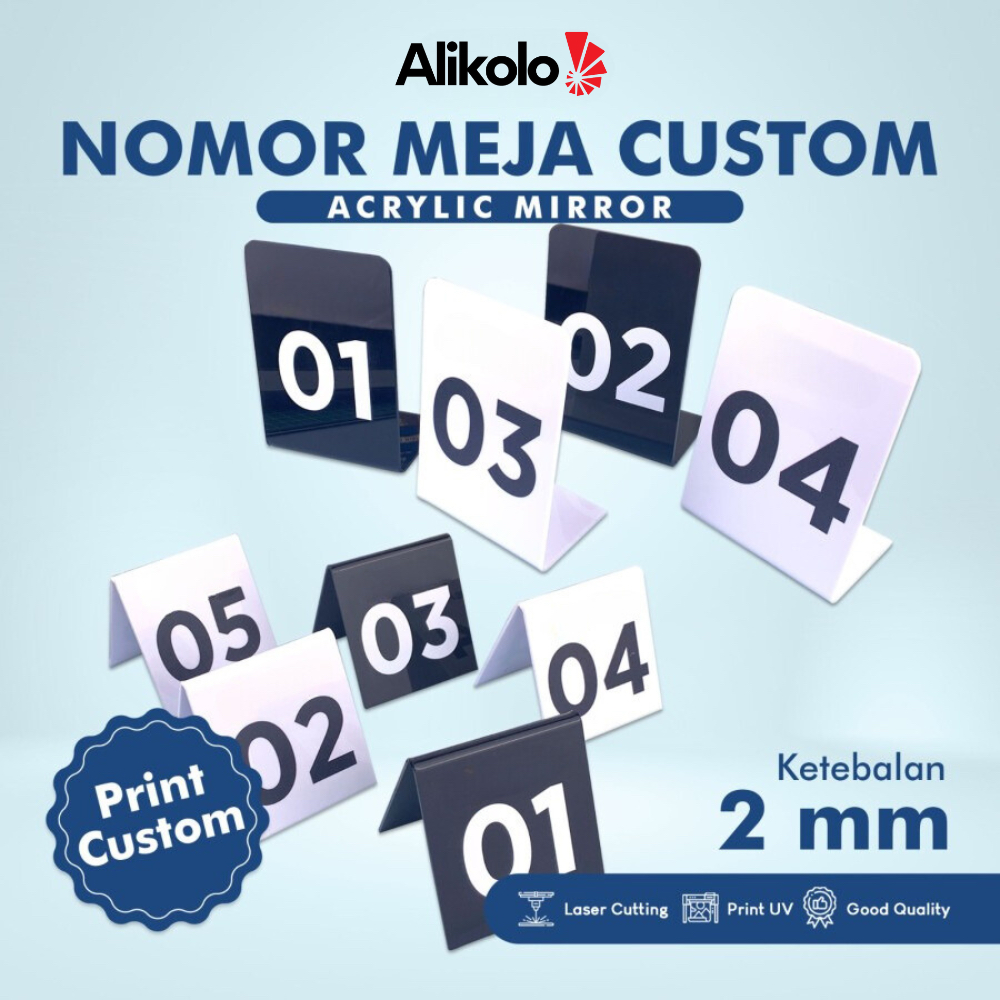 Jual NOMOR MEJA CUSTOM NAMA LOGO USAHA PERUSAHAAN CAFE RESTORAN ...