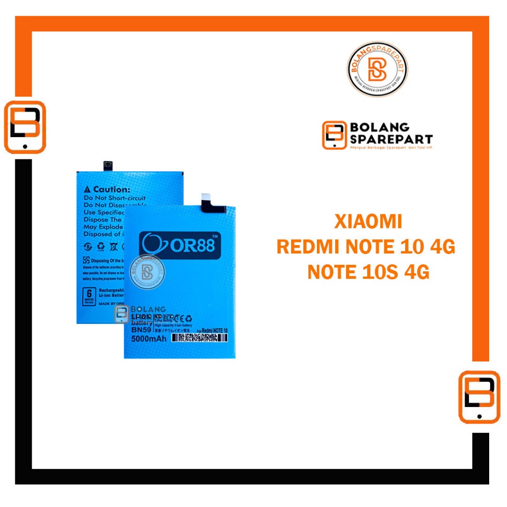 Jual BATERAI BATRE XIAOMI REDMI NOTE 10 4G REDMI NOTE 10S BN59 ORIENS ...