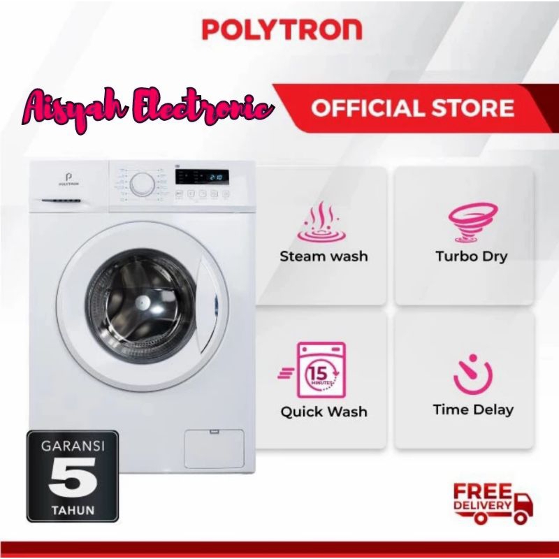 Jual MESIN CUCI POLYTRON FRONT LOADING 7KG PFL7051 | Shopee Indonesia