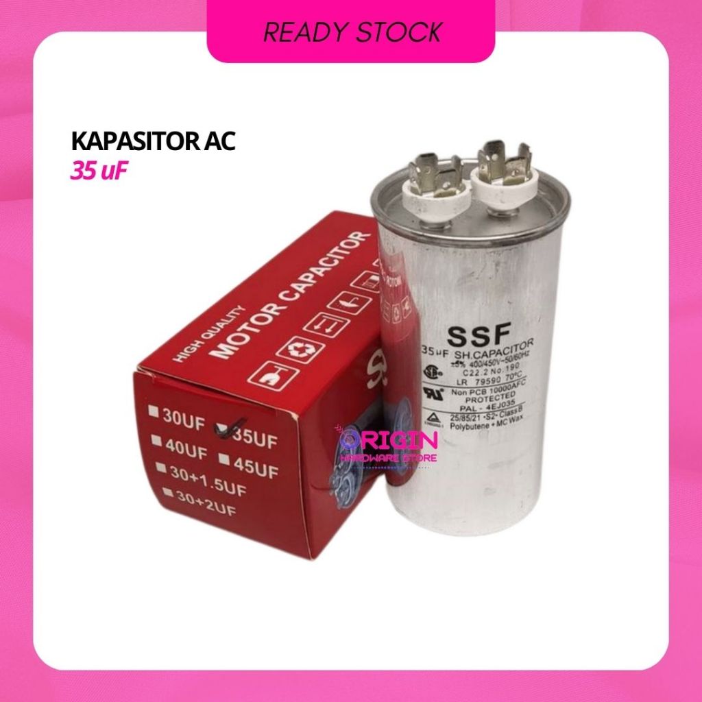 Jual Kapasitor AC 35 uf/Capacitor 35 Micro/Kapacitor Air Conditioner Mikro | Shopee Indonesia