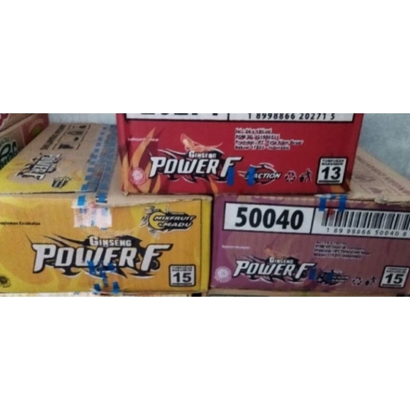 Jual POWER F Minuman Energi Gingseng 180 ml 1Dus isi 24 Pcs | Shopee ...