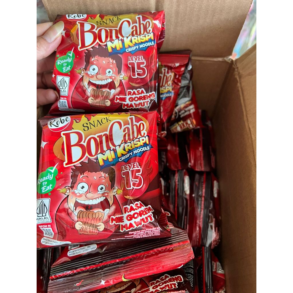 Jual Kobe Snack BonCabe Mi Krispi Level 15 x 10 pcs | Shopee Indonesia