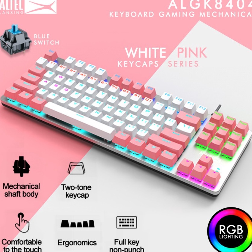 Jual Sentuhan Personal Keyboard Gaming Altec Lansing ALGK844 Pink White ...