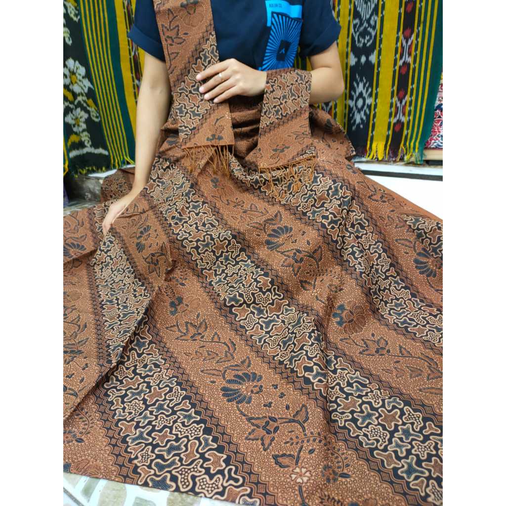 Jual Kain Jarik Batik dan Selendang (Setelan) Motif sogan parang jahe ...