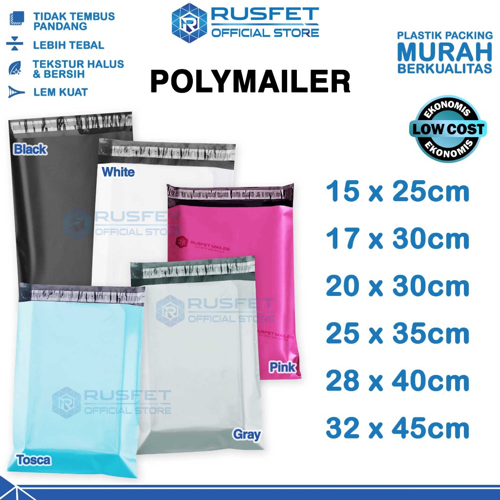 Jual Plastik Polymailer LOW COST Amplop Packing Pembungkus Kemas Paket ...