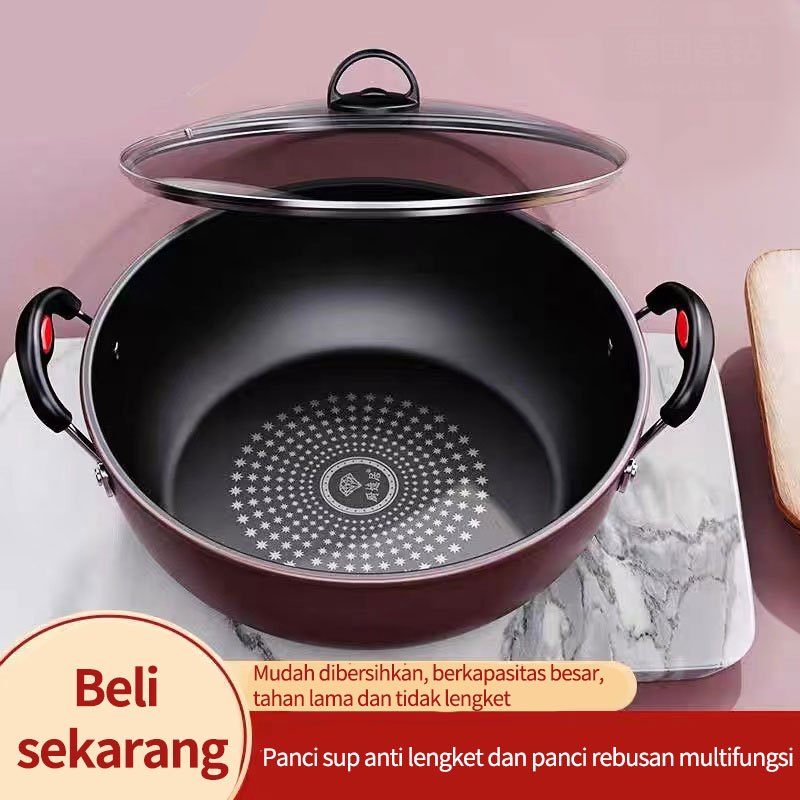 Jual Panci Sop Pot Wajan Anti Lengketlapisan Lengket Batu Medis Panci ...