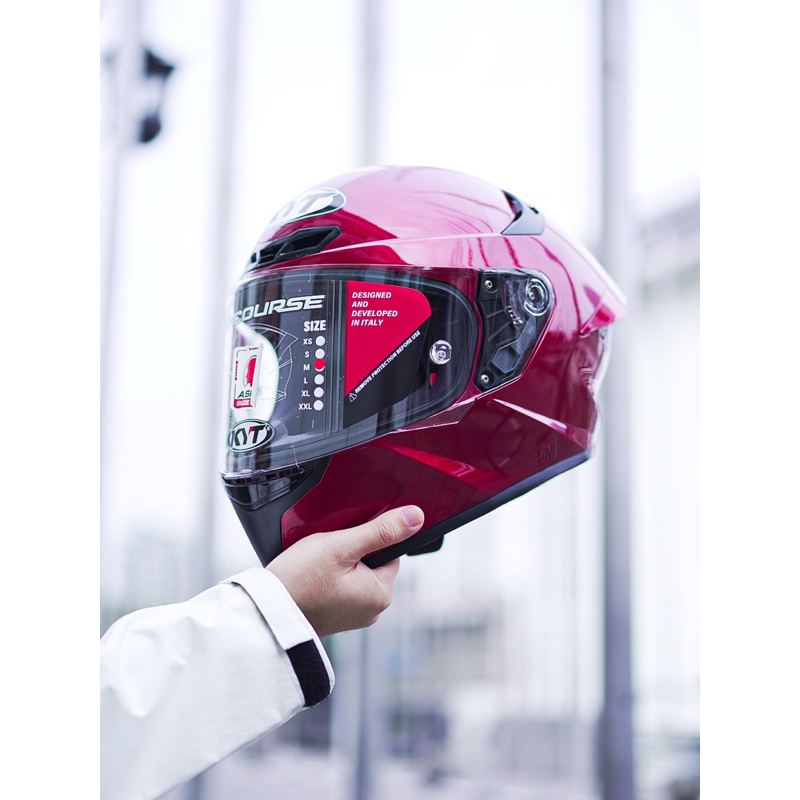 Jual KYT TT course Solid Red Maroon | Shopee Indonesia