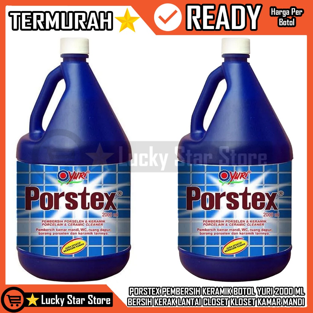 Jual Porstex Pembersih Keramik Kerak Lantai Closet Kloset Botol 2 Liter ...