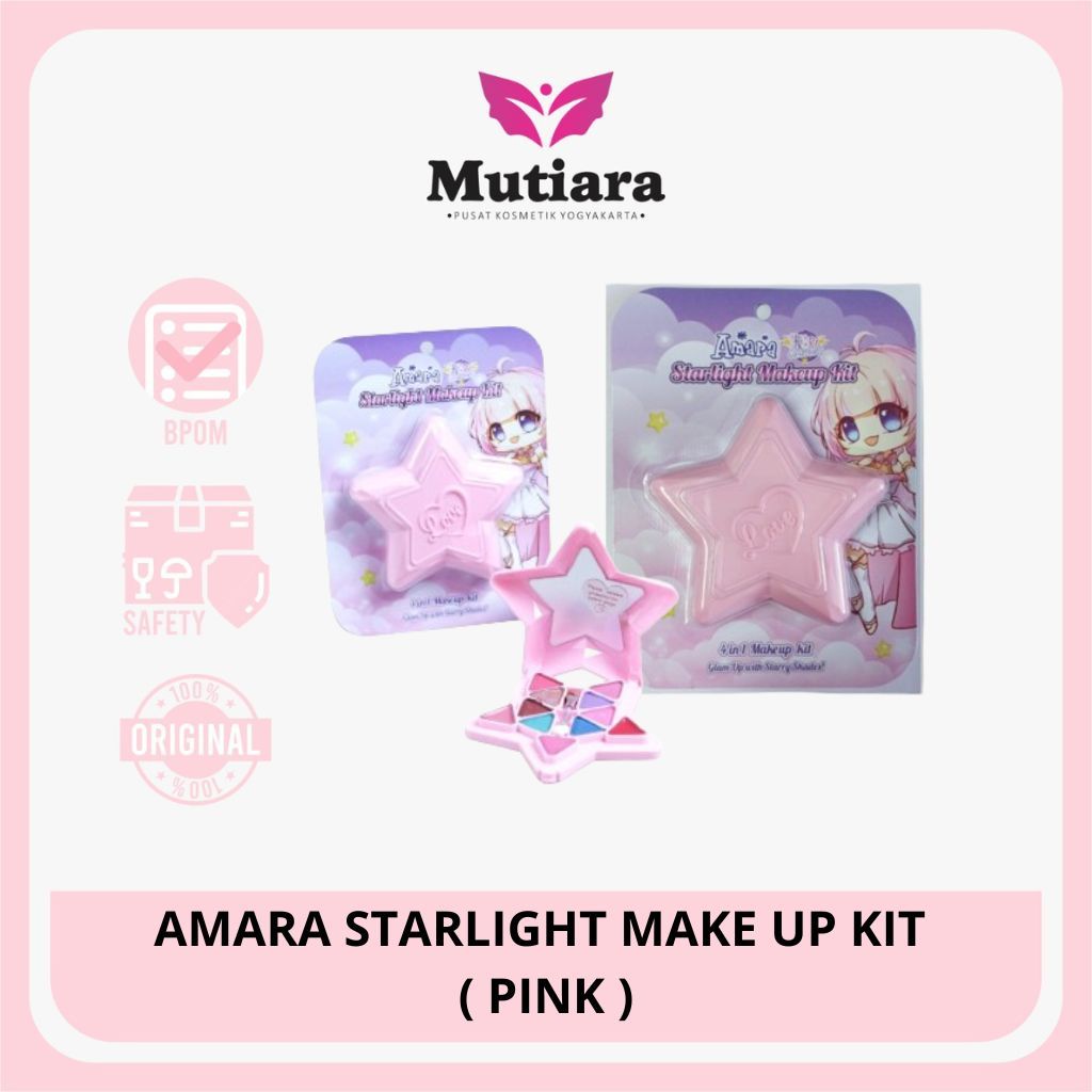 Jual AMARA STARLIGHT MAKE UP KIT ( PINK ) | Shopee Indonesia