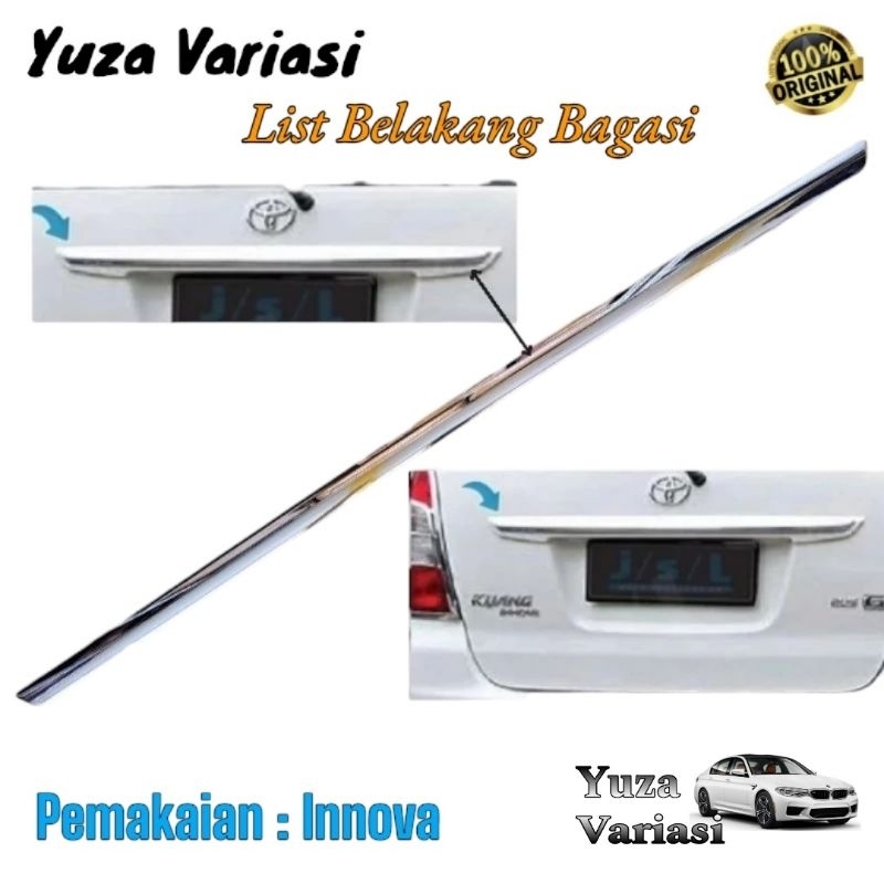 Jual Lis crom tempelan Trunk lid bagasi belakang innova 2012 original ...