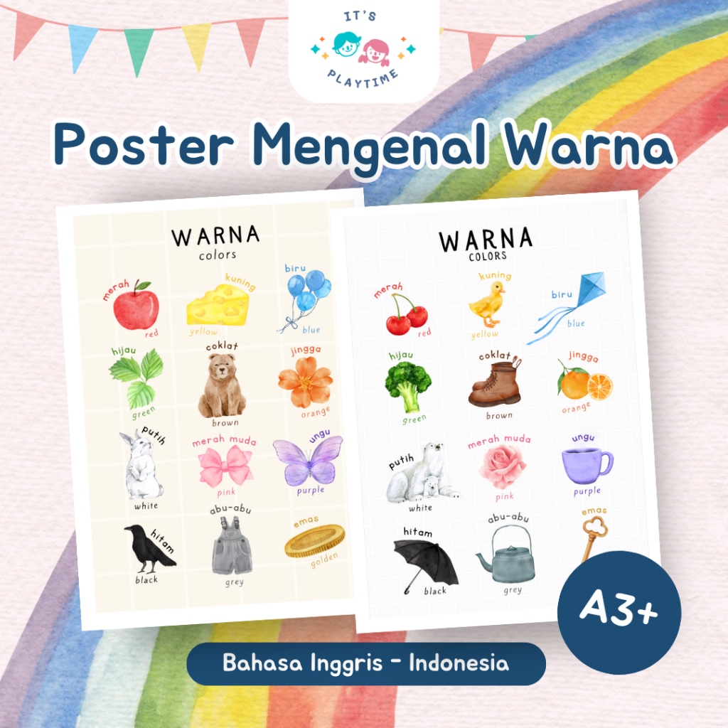 Jual It's Playtime - Poster Edukasi Anak Aesthetic - Tema Mengenal ...