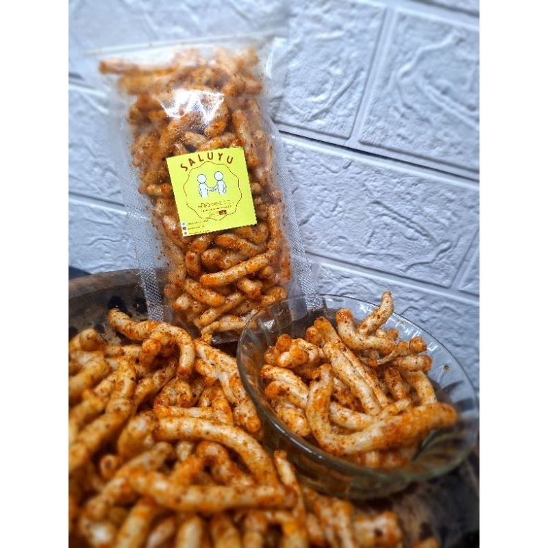 Jual Kerupuk Gurilem Pedas Khas Bandung (Kerupuk cacing pedas gurih ...