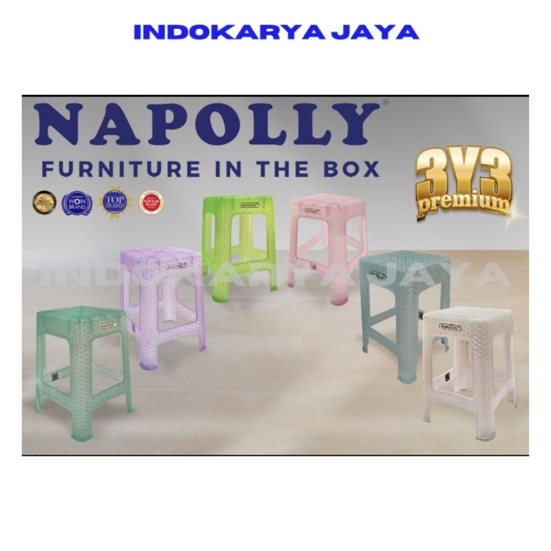 Jual [NEW] NAPOLLY Kursi plastik Transparan series Type 3Y3 TRP, Kursi ...