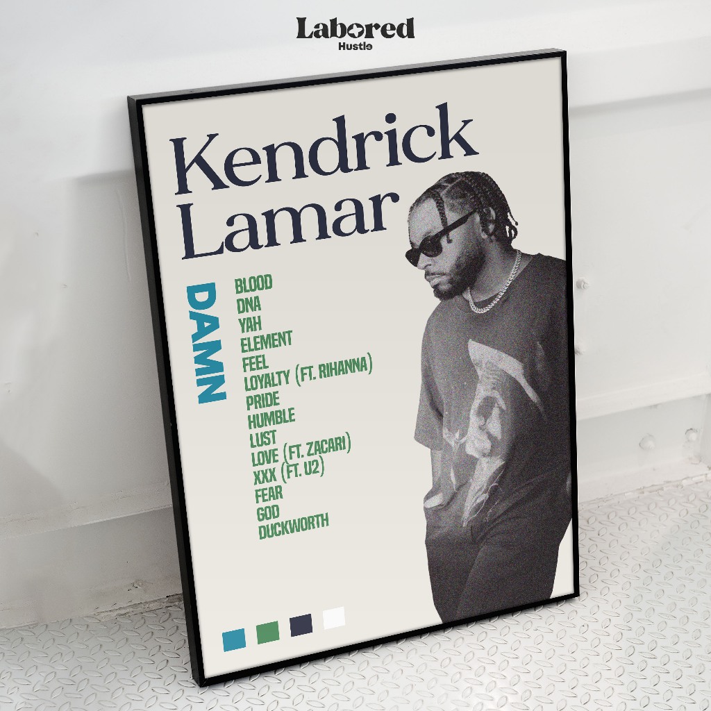Jual Poster Frame Kendrick Lamar DAMN | Shopee Indonesia