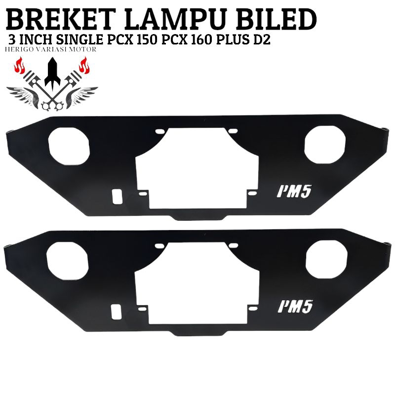 Jual breket biled bracket lampu biled projie 3 inch single pcx 150 pcx ...