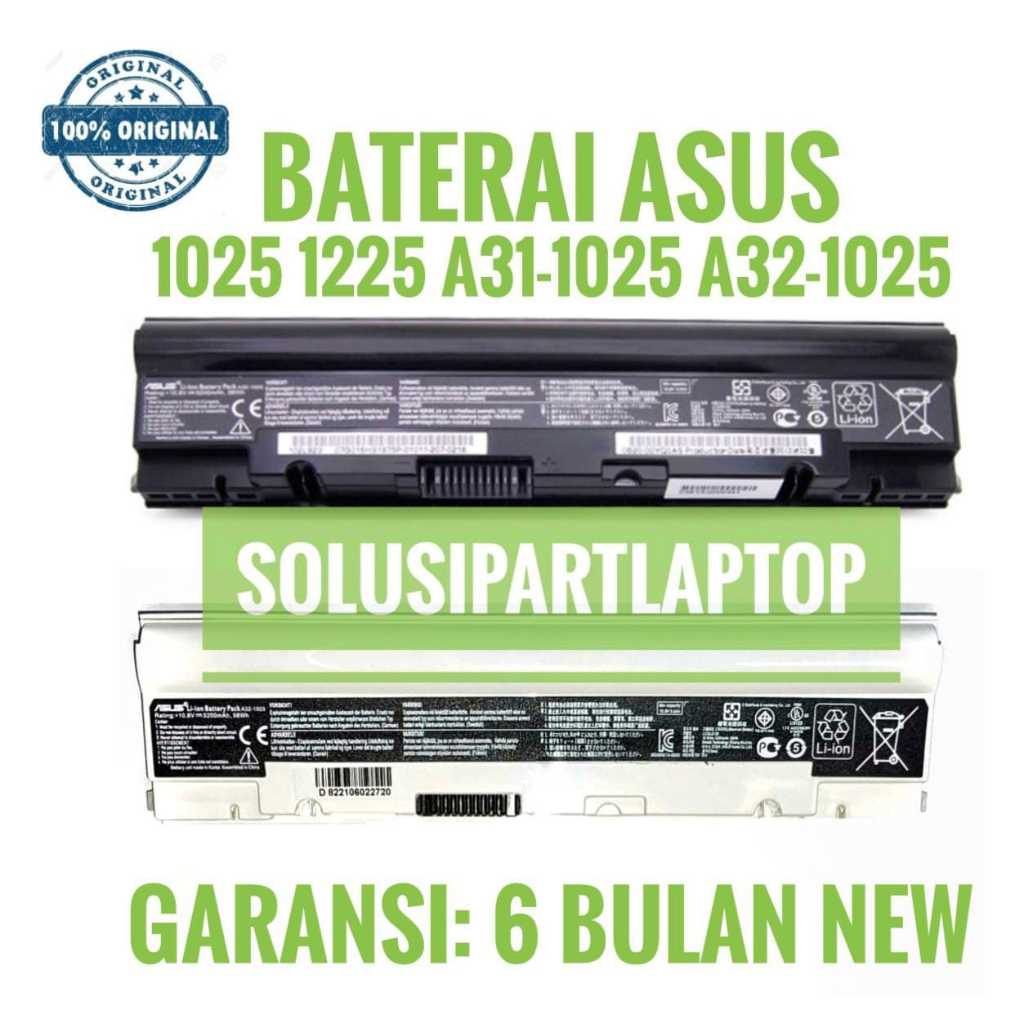 Jual ORIGINAL BATERAI ASUS Eee PC 1025 1025C 1225 1225C 1225B A32-1025 ...